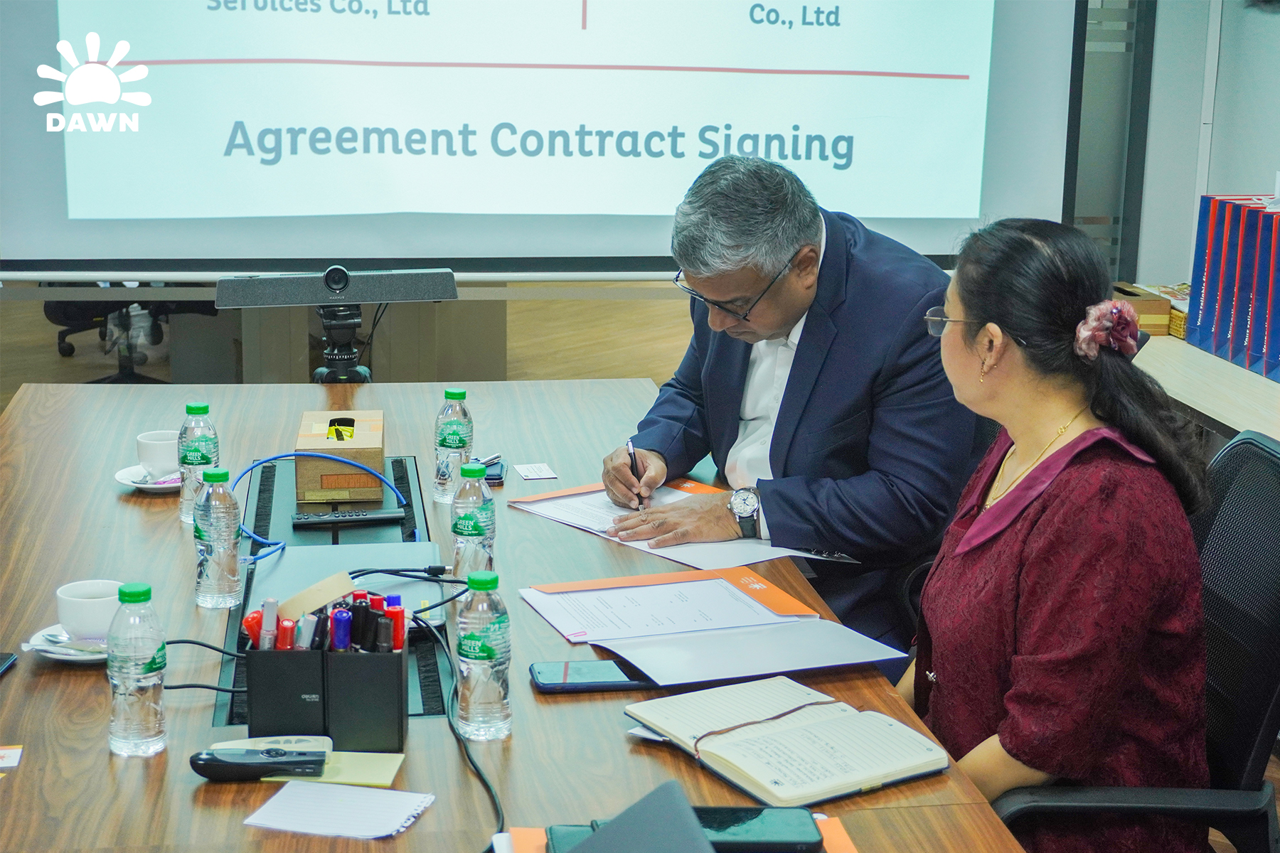 Contract Signing Ceremony for Call Center Service - Early Dawn Microfinance